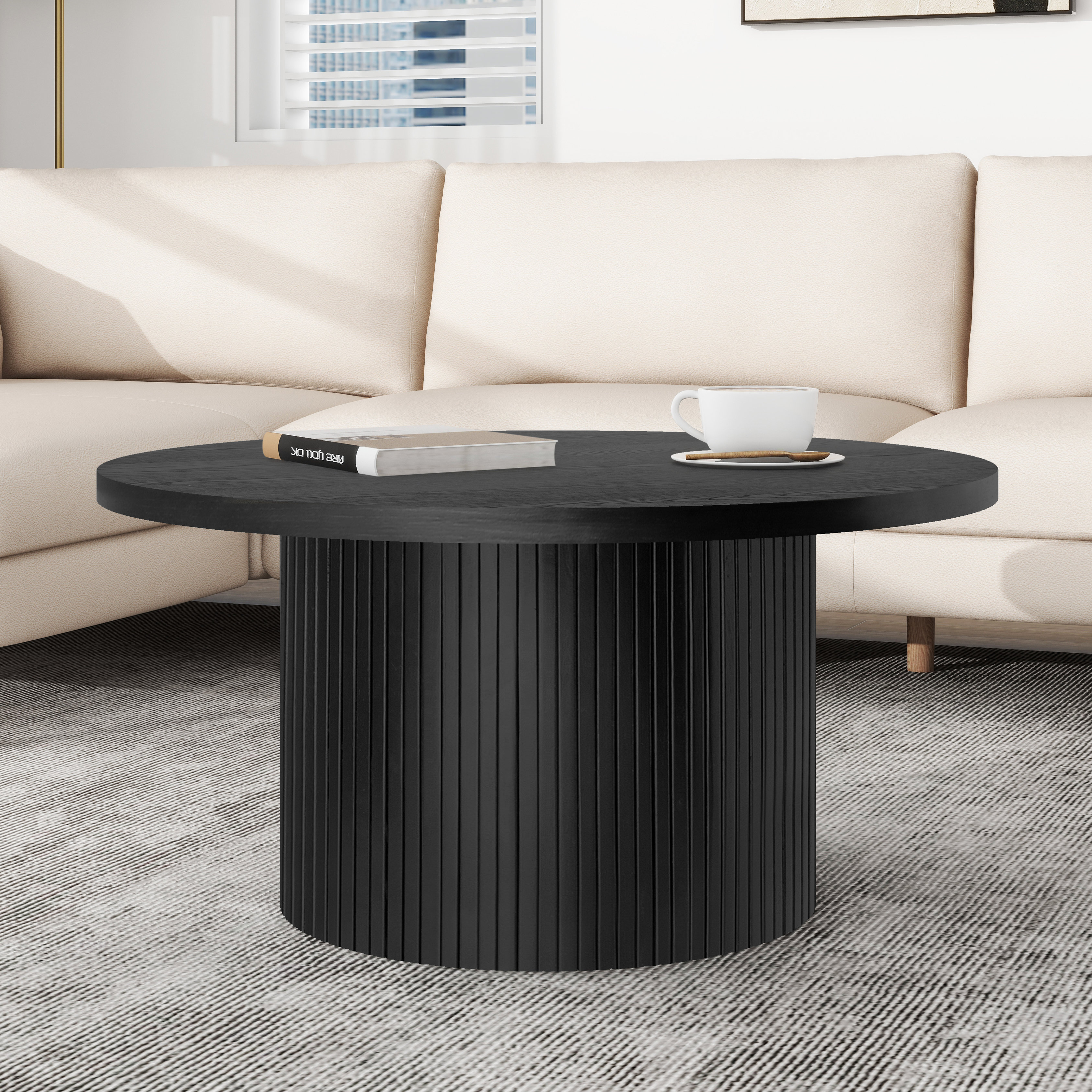 Latitude Run® Ansel Solid Wood Coffee Table Round & Reviews | Wayfair