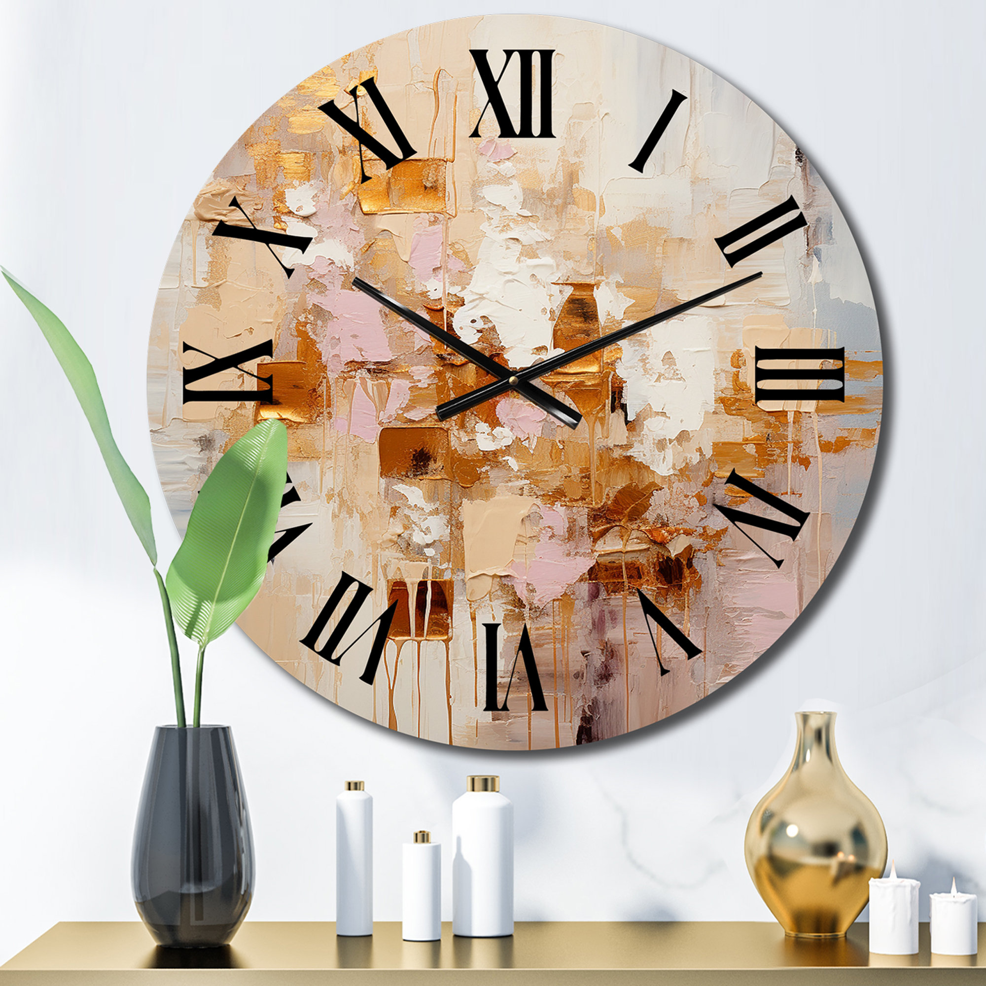 East Urban Home Chanequa - Modern Geometric Wall Clock - Wayfair Canada