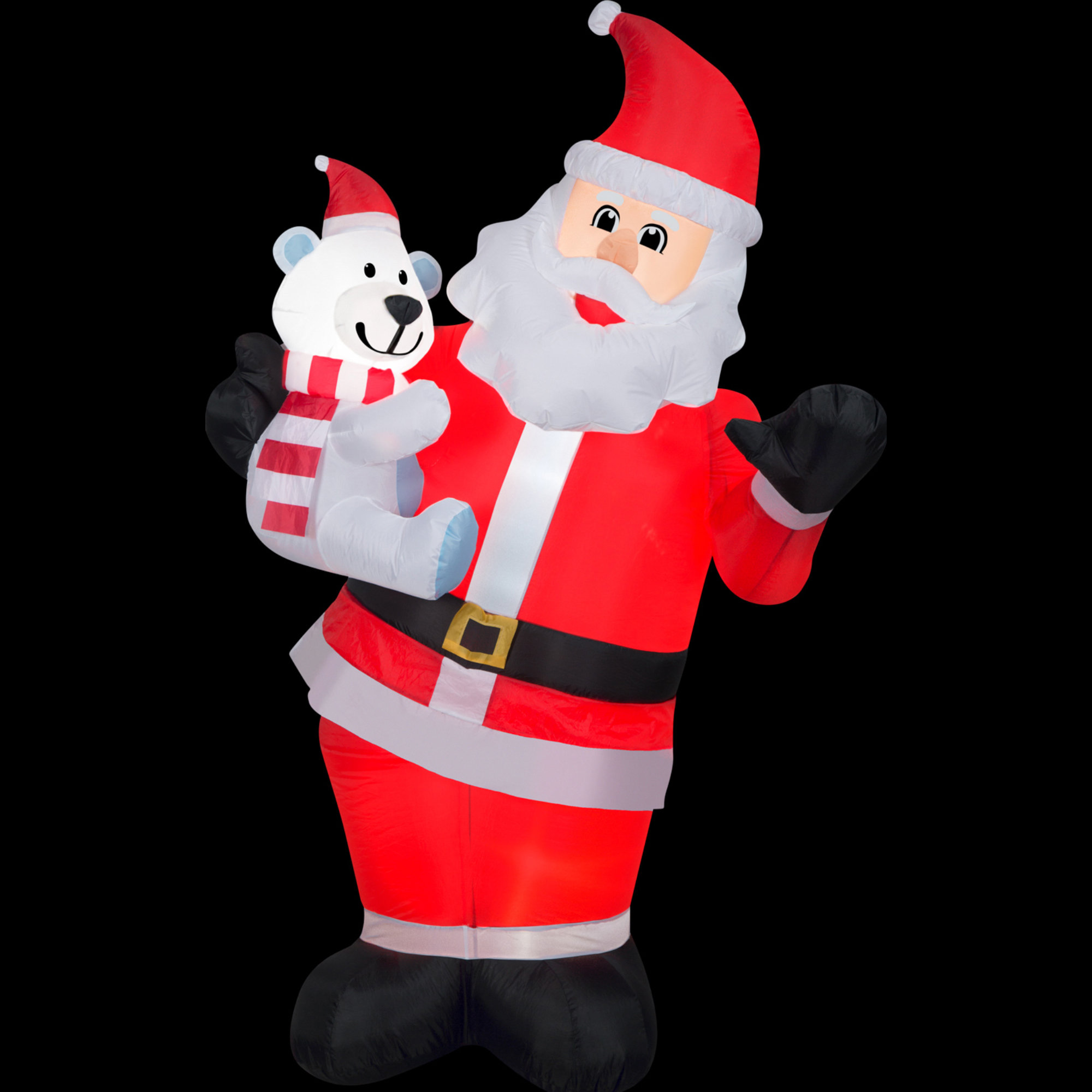 Gemmy Industries Santa Claus and Polar Bear Inflatable | Wayfair