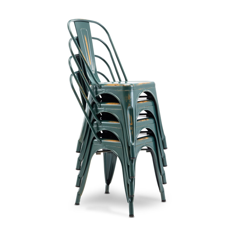 17 Stories Metal Stacking Side Chair & Reviews | Wayfair