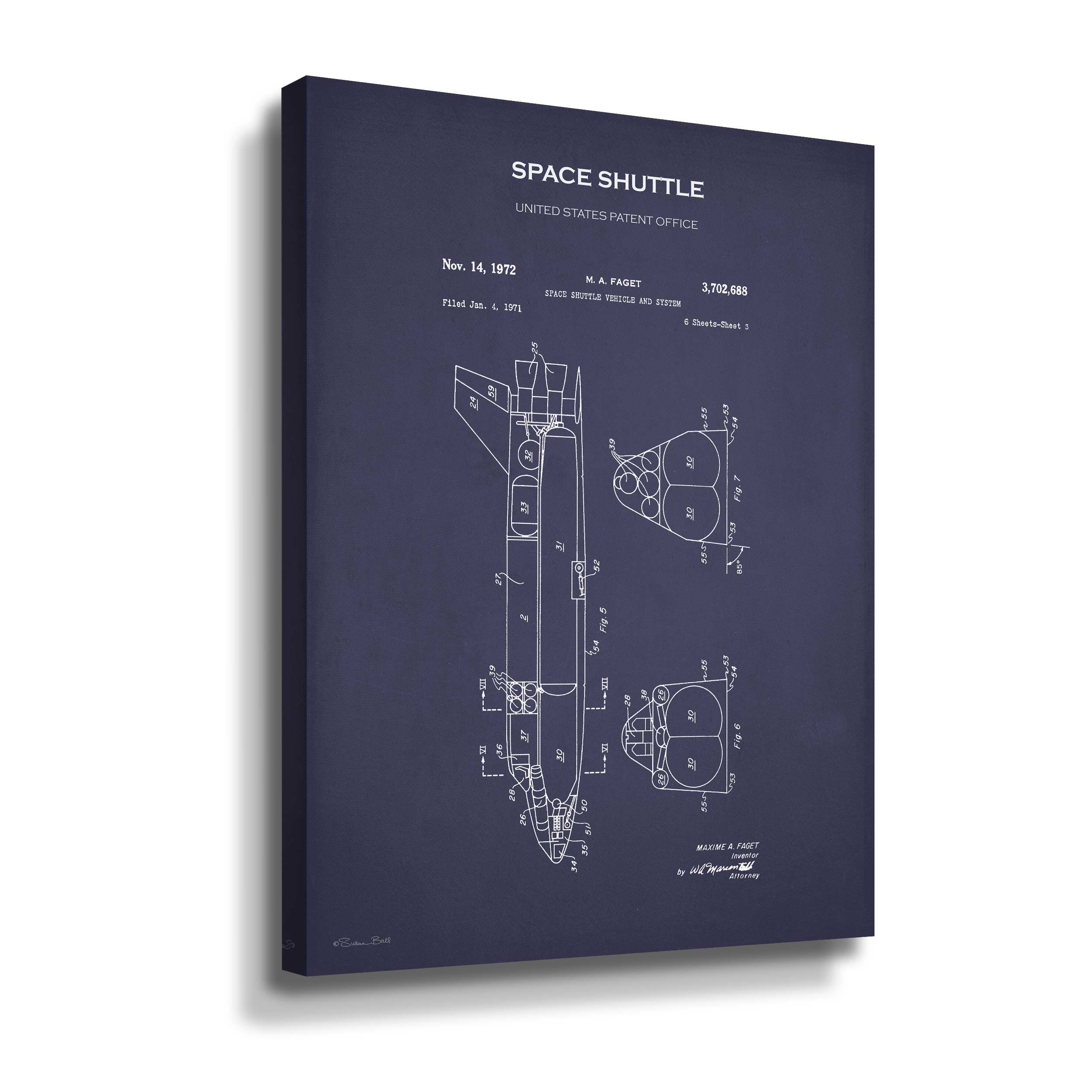 17 Stories Space Shuttle Patent Gallery Wrapped - Wayfair Canada