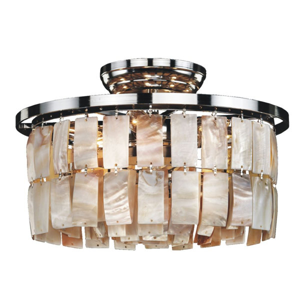 Rosecliff Heights Miguel Shell Semi Flush Mount - Wayfair Canada