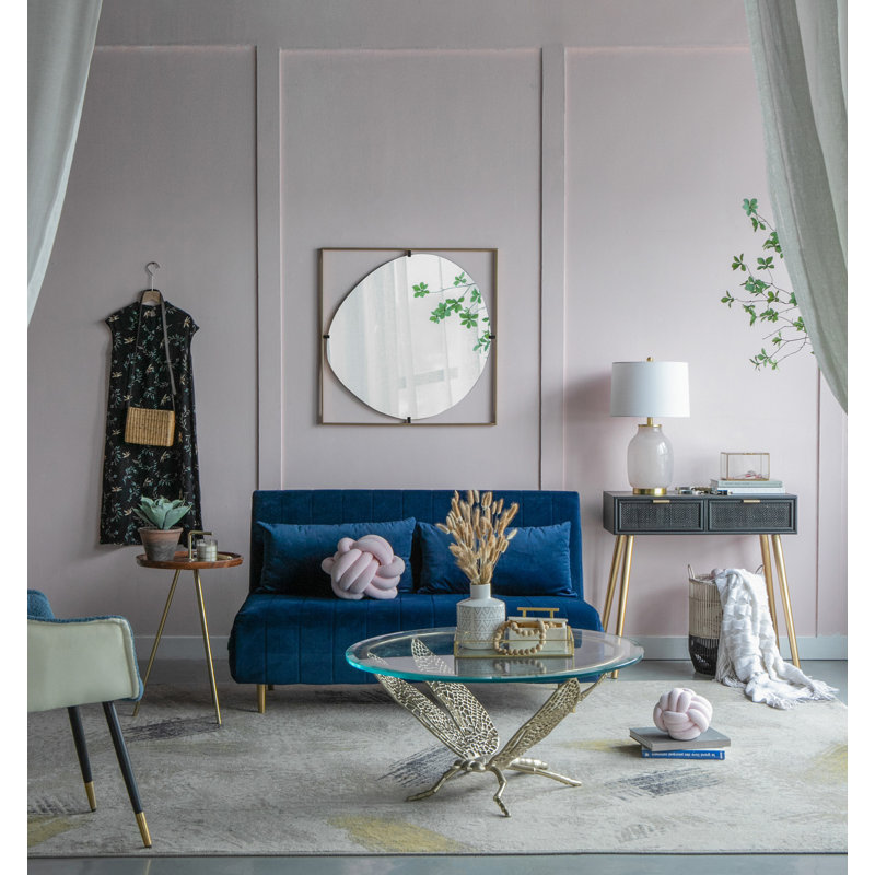 Everly Quinn Poppy Mirror Contemporary Design For Bathroom, Entryway ...