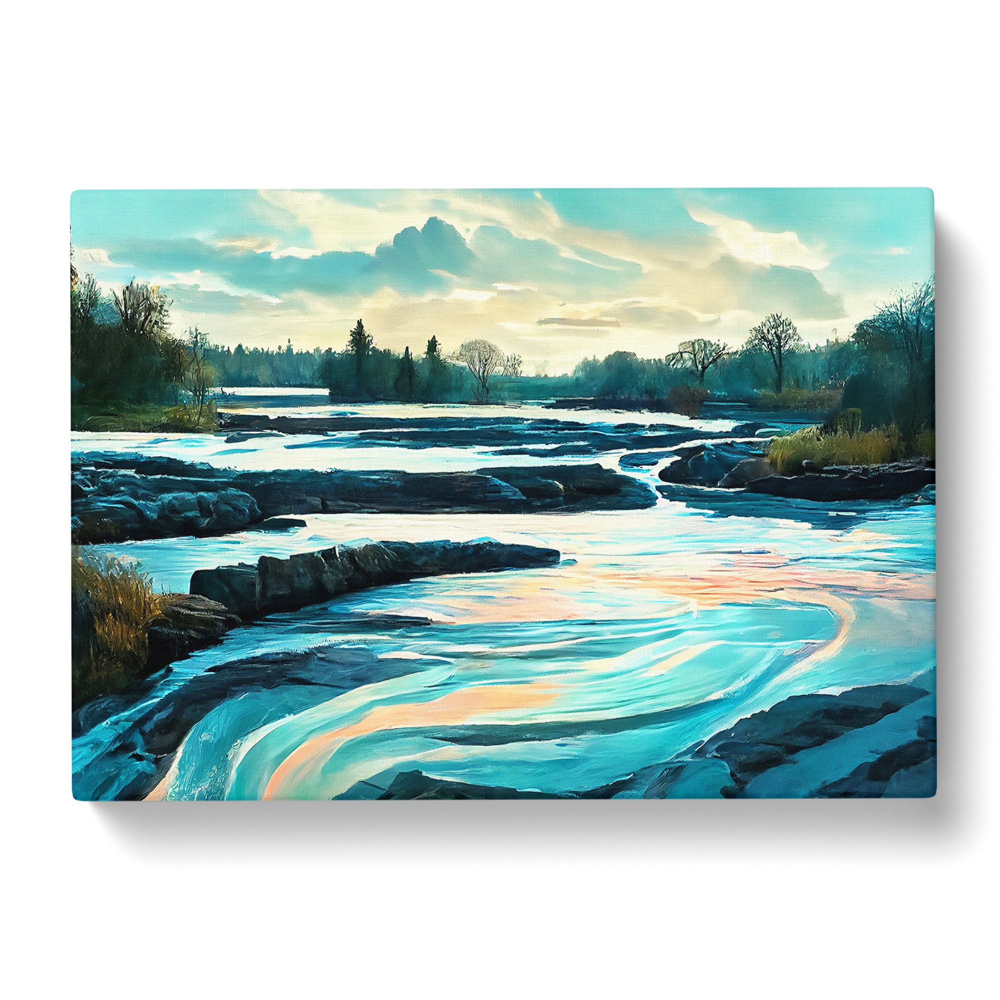 ClassicLiving Cool River Art - Wrapped Canvas Graphic Art | Wayfair.co.uk