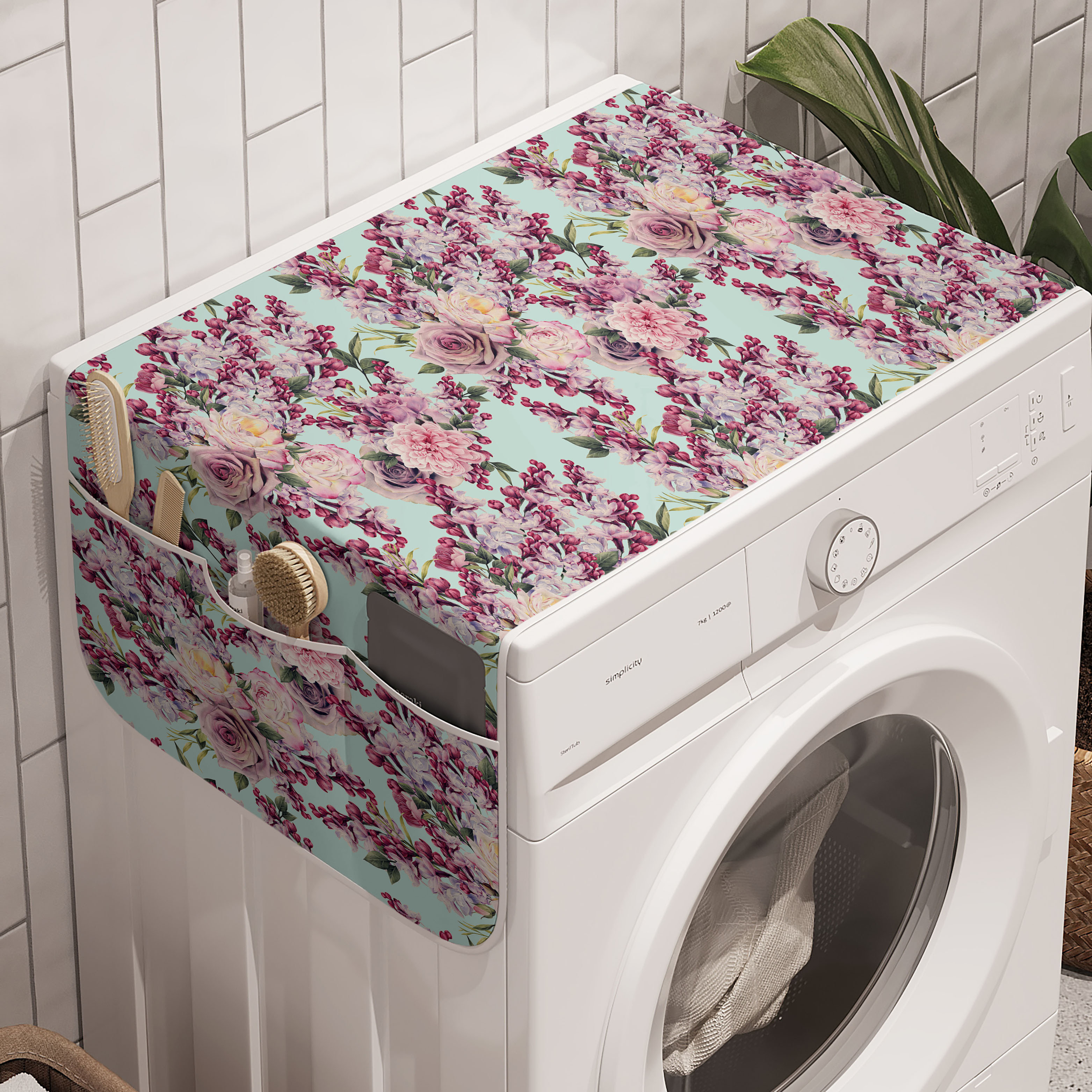 East Urban Home Floral Cottagecore Washing Machine Organizer Pack of 2 ...
