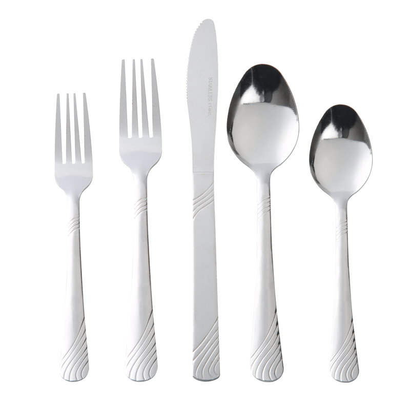 Ebern Designs Odina Stainless Steel Flatware Set - Service for 8 ...