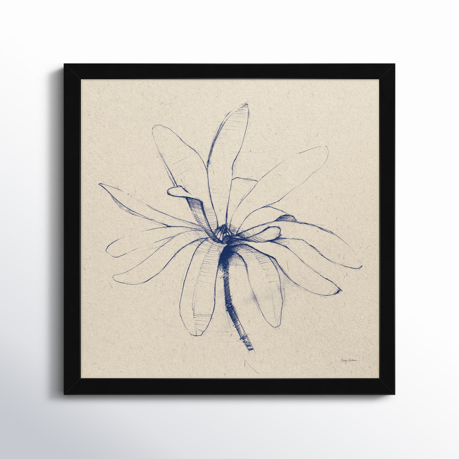 Birch Lane™ Modern Vintage Floral I Indigo by Everlean - Single Picture ...