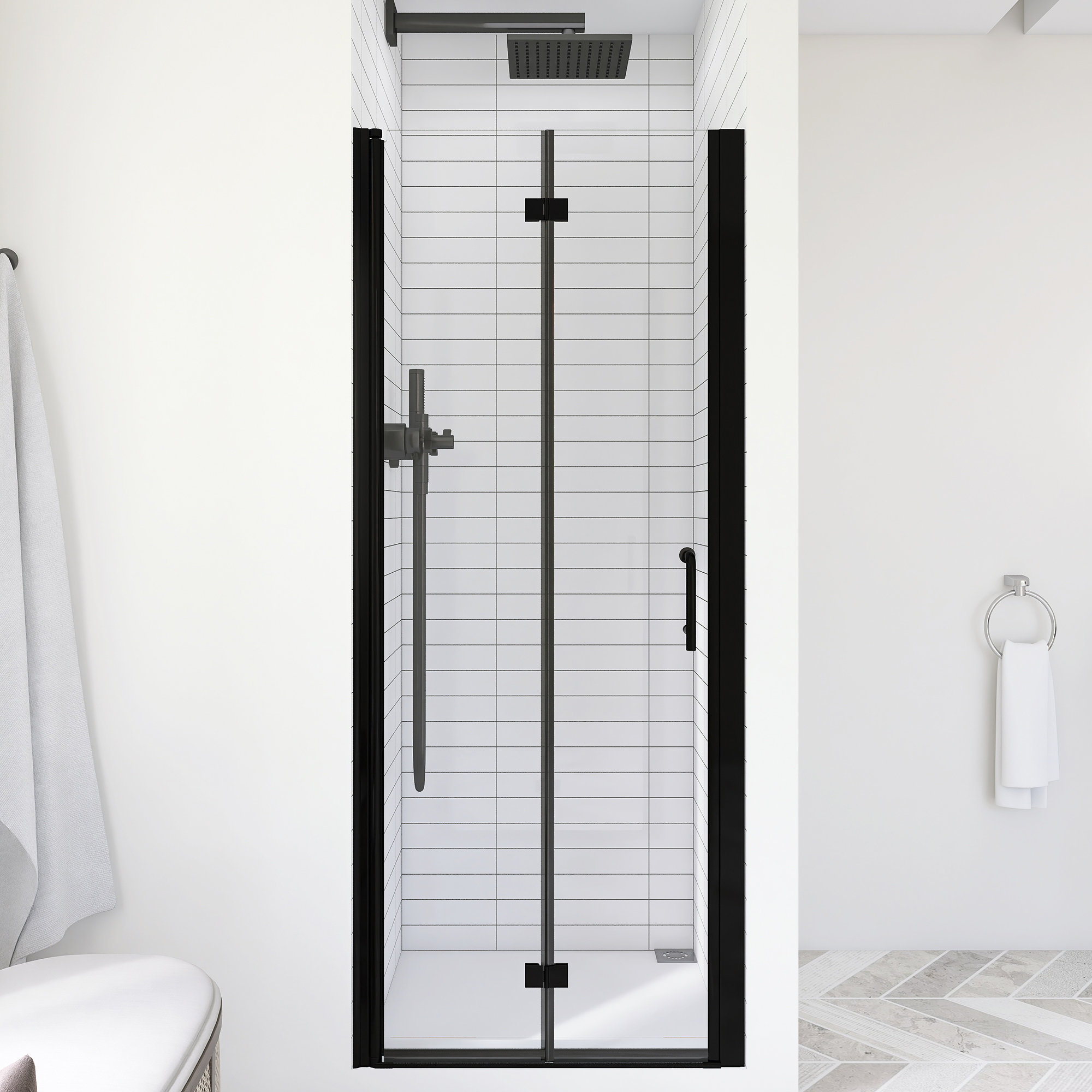 JimsMaison 30 In. W X 72 In. H Pivot Semi-Frameless Shower Door - Wayfair Canada