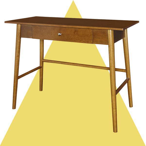 Hashtag Home Brock Wood Midcentury Modern Desk With One drawer ...