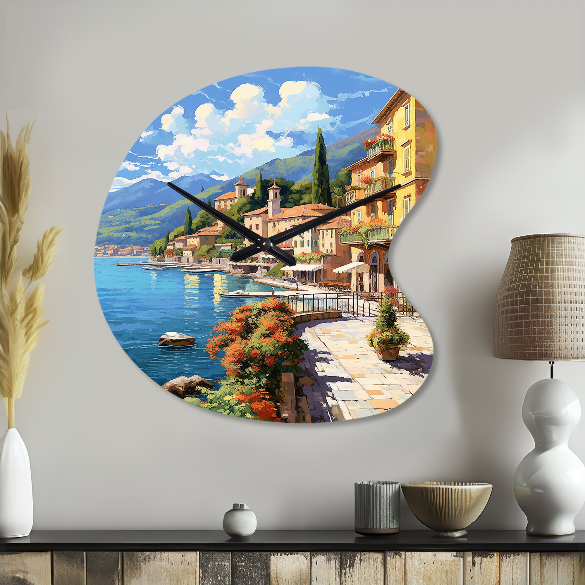 Design Art La Dolce Italian Beachside II - Italy Irregular Shape Metal ...