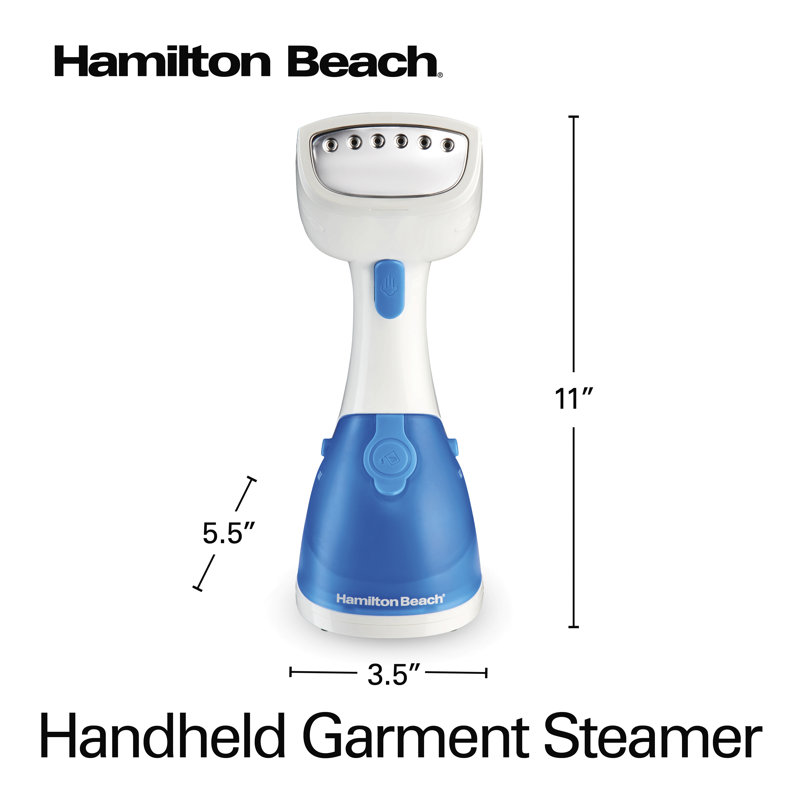 Hamilton Beach® Handheld Garment Steamer 1,000 Watts White with Blue ...