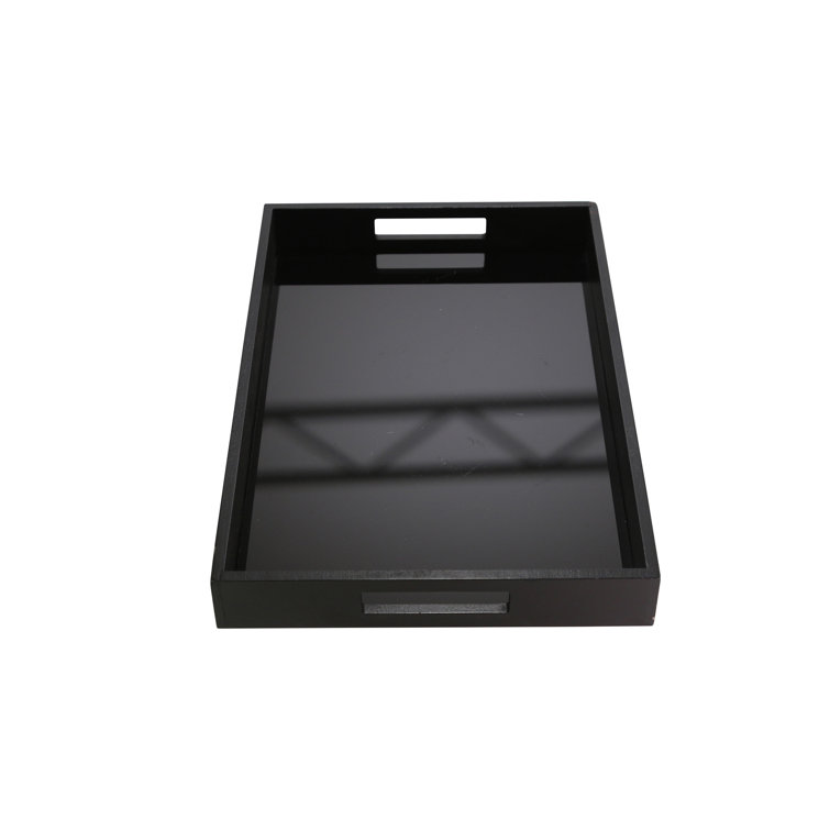 AllModern Bradshaw 18" Simple Black Serving Tray - Contemporary ...