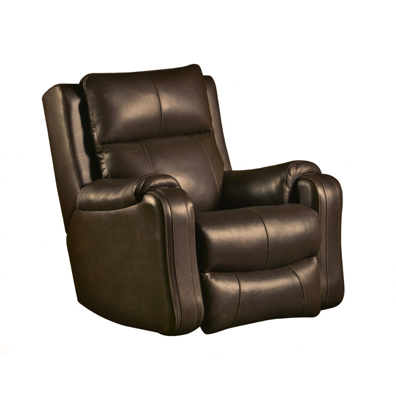 Southern Motion Contour Genuine Leather Swivel Rocker Recliner | Wayfair