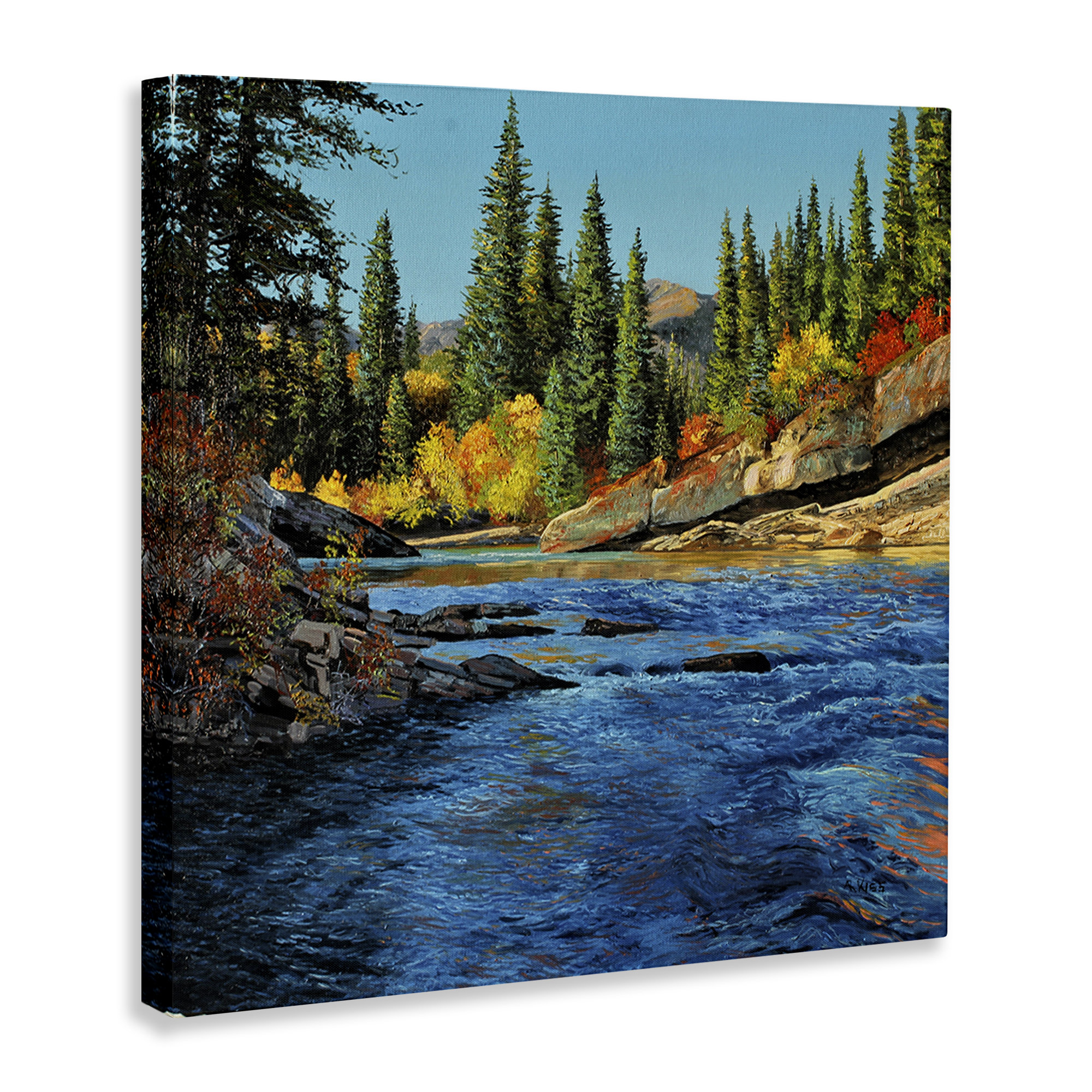 Millwood Pines Morning Rushing River Canvas Wall Art by Andrew Kiss ...