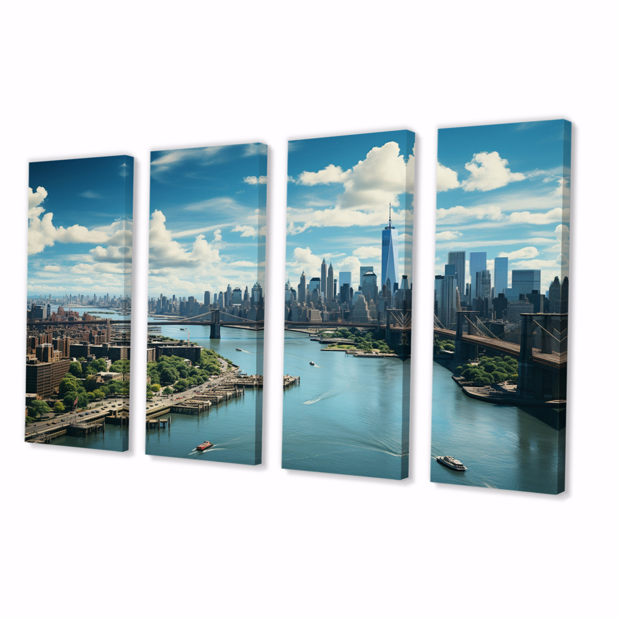Design Art Cityscape Of Nyc Usa IV - Cityscapes Wall Art Living Room ...