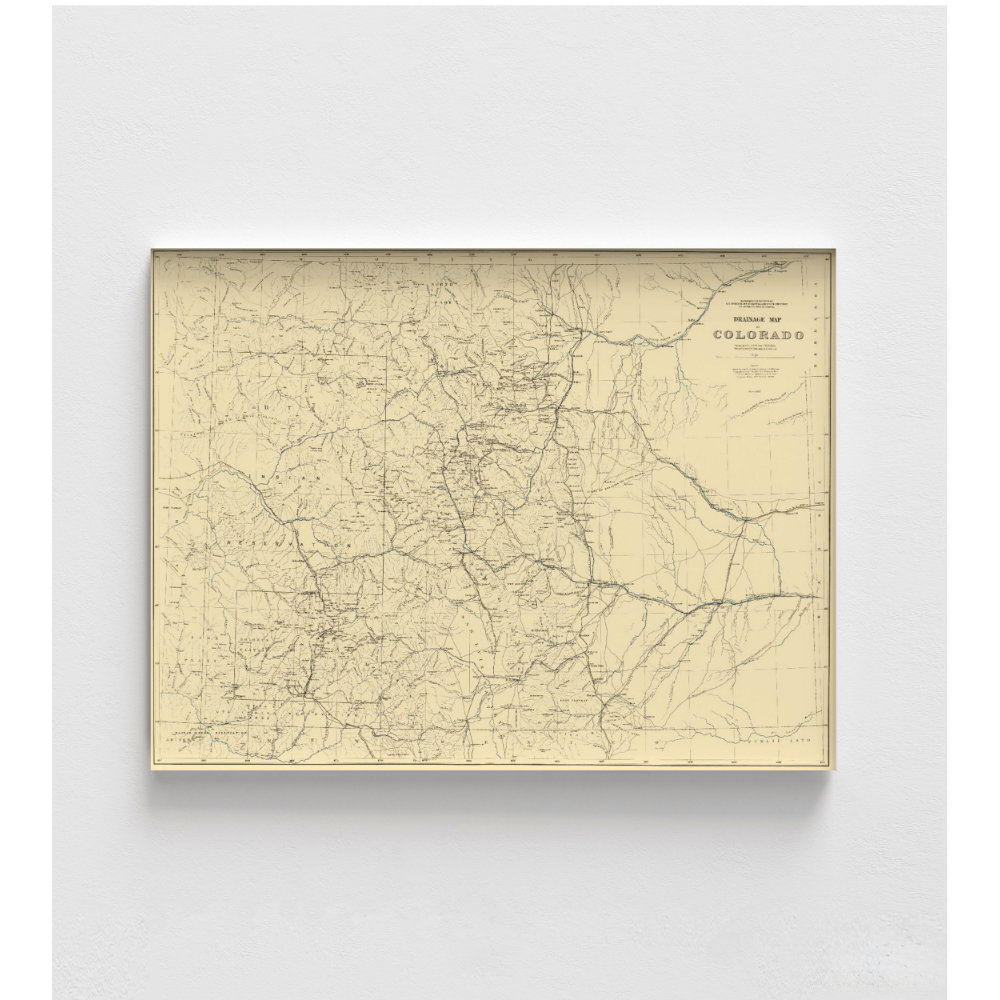 WeFrameArt Colorado Map Art Print, Framed Colorado Map Artwork, Map ...