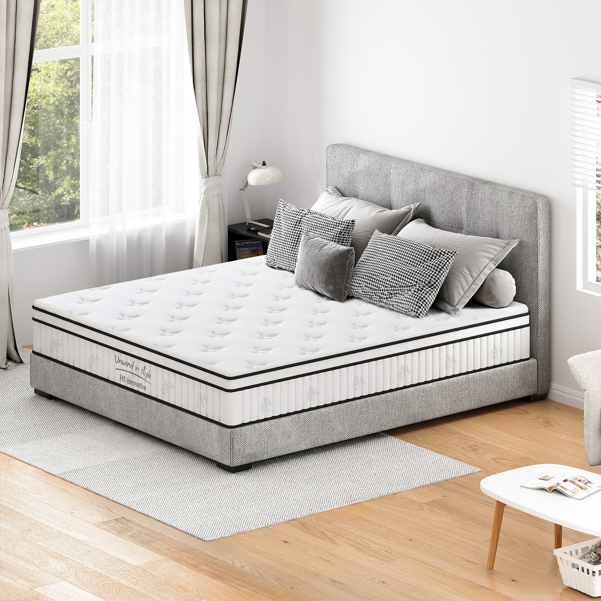 DlandHome Mattress CertiPUR-US Certified Hybrid High Density Foam ...
