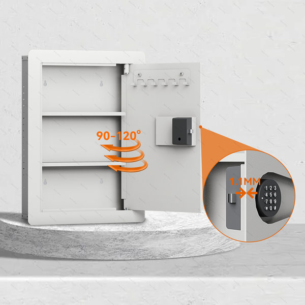 Dazzle Hives Digital Wall Hidden Safe Flat, Electronic, Steel, Keypad ...