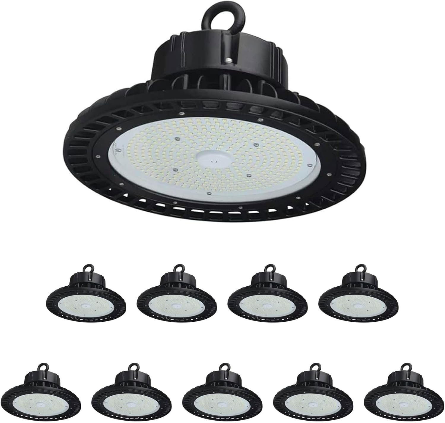 Wen Lighting 150W UFO High Bay LED Light 4000K Cool White, 21750 Lumens ...