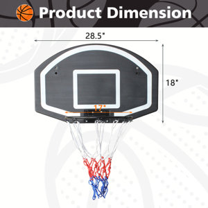 IUNNDS Wall-mounted Basketball Hoop, Folding Basketball Backboard and ...