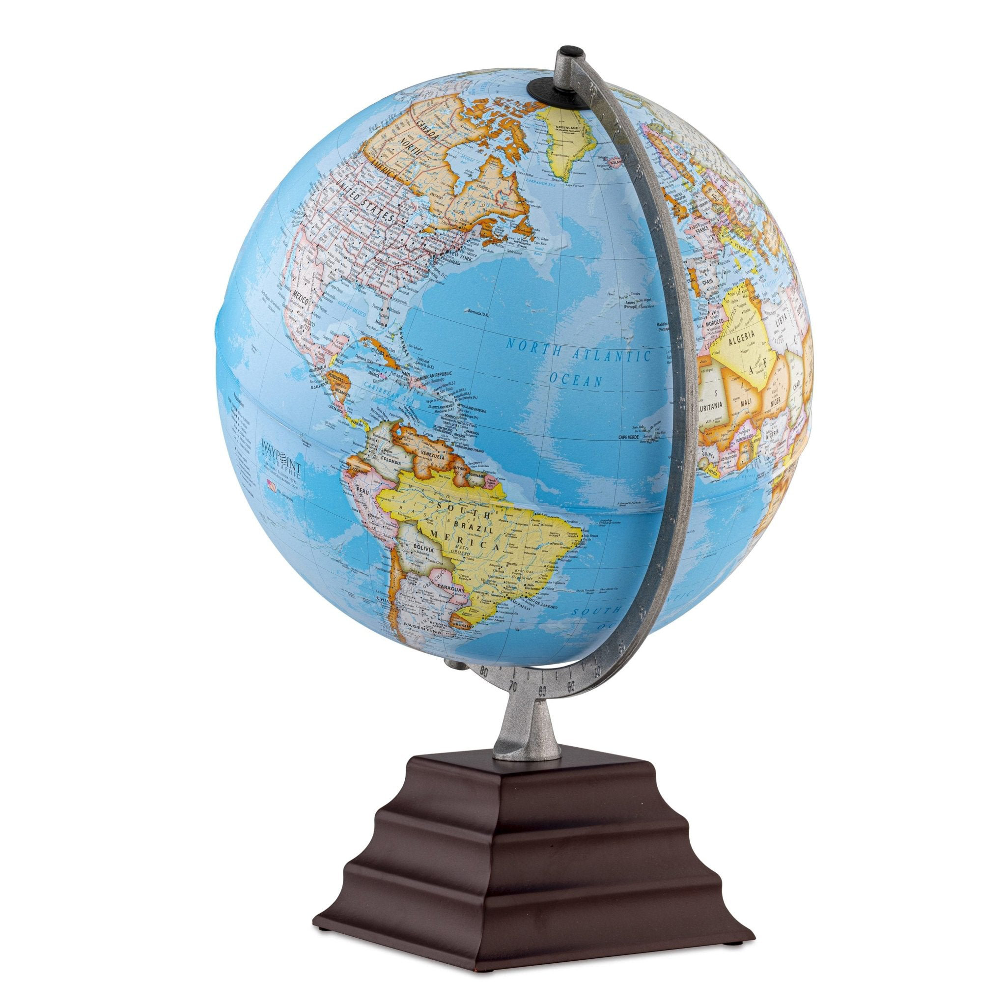 Red Barrel Studio® Pacific 12-inch Blue Ocean Desk Globe with Base (Non ...