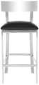 Latitude Run® Chromium Upholstered Counter Stool with Metal Frame ...