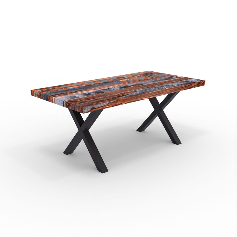 Union Rustic Grau 70" Straight Edge Acacia Dining Table & Reviews | Wayfair