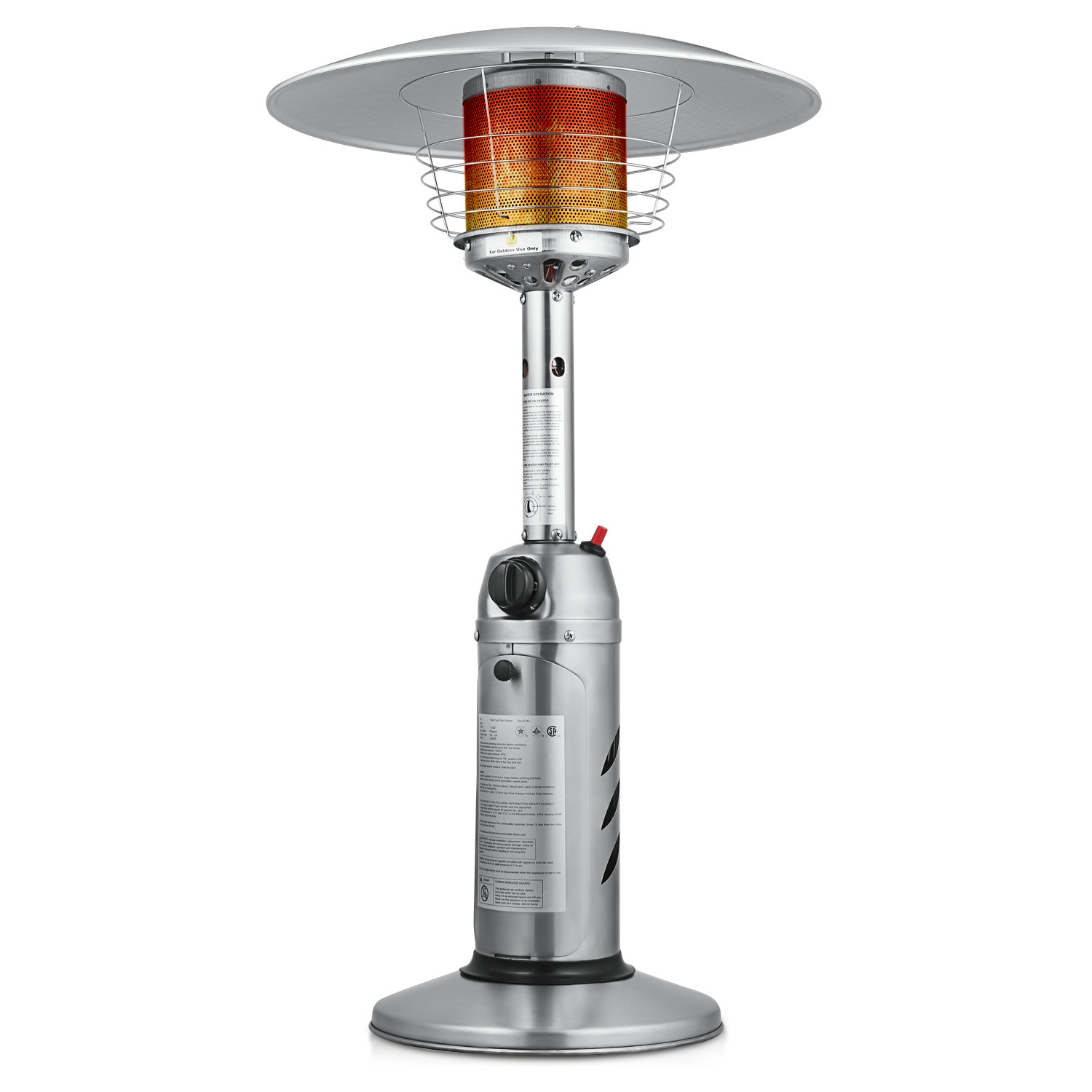 MoNiBloom Propane Gas Patio Heater, Outdoor 11,000 BTU Table Top Heater ...