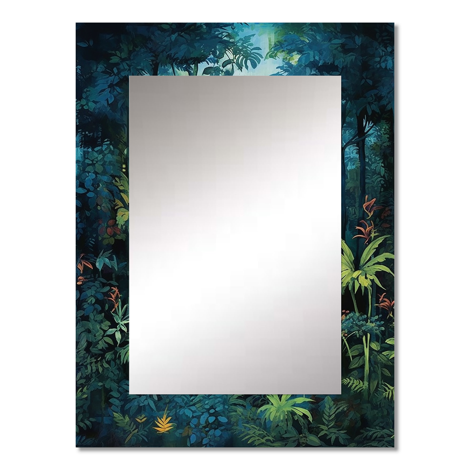 East Urban Home Jungle Expedition - Forest Decorative Wall Mirror ...