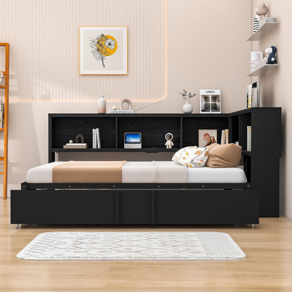 Lark Manor™ Desarai Full Size Metal Daybed with Twin Trundle, Storage ...