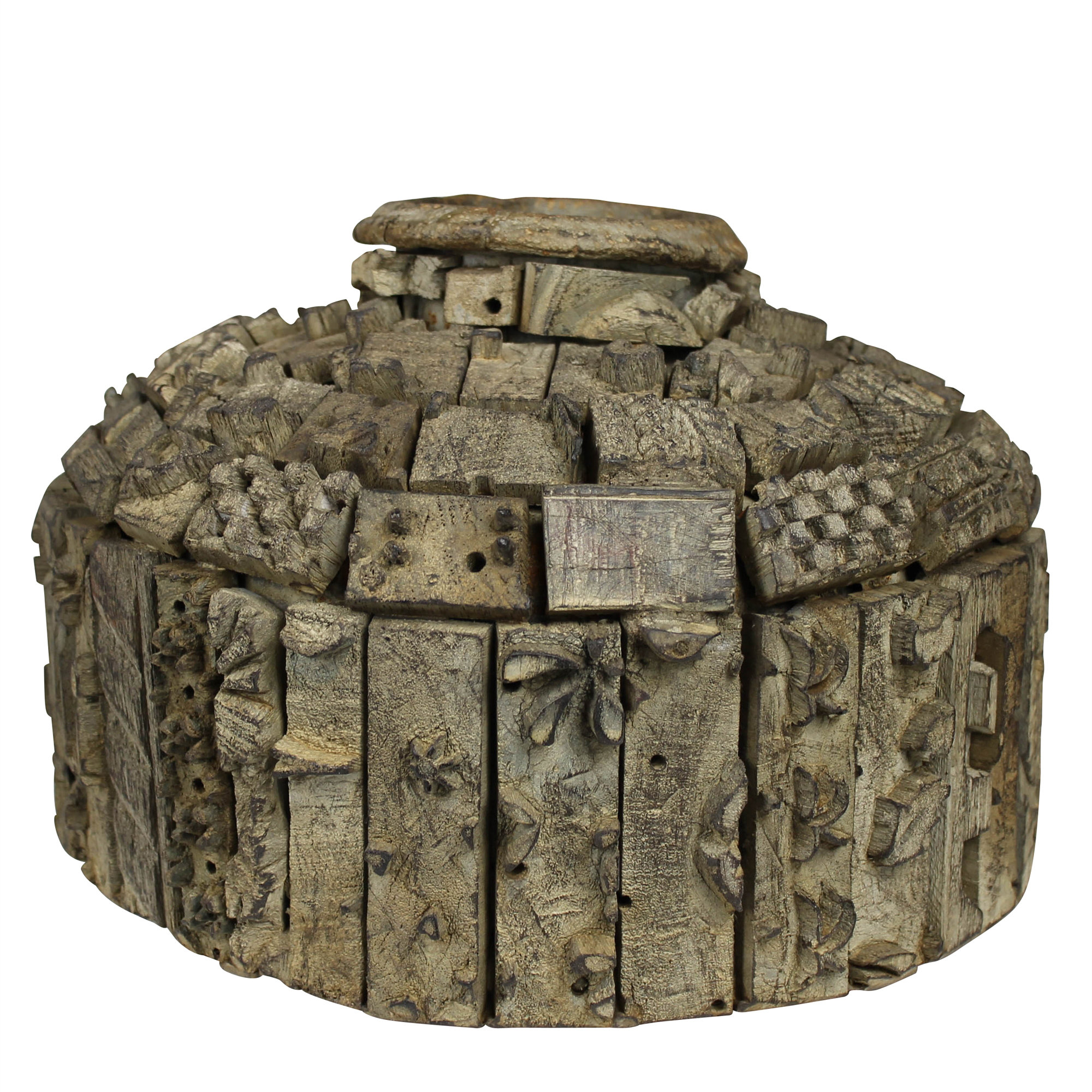 Loon Peak® Matka Jar, Reclaimed Block Prints | Wayfair