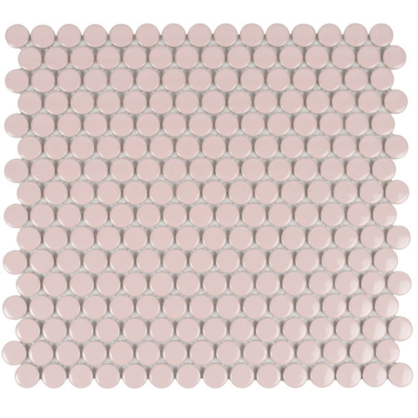 Apollo Tile Cirkel 11.46'' W x 12.4'' L Porcelain Tile Mosaic Sheet ...
