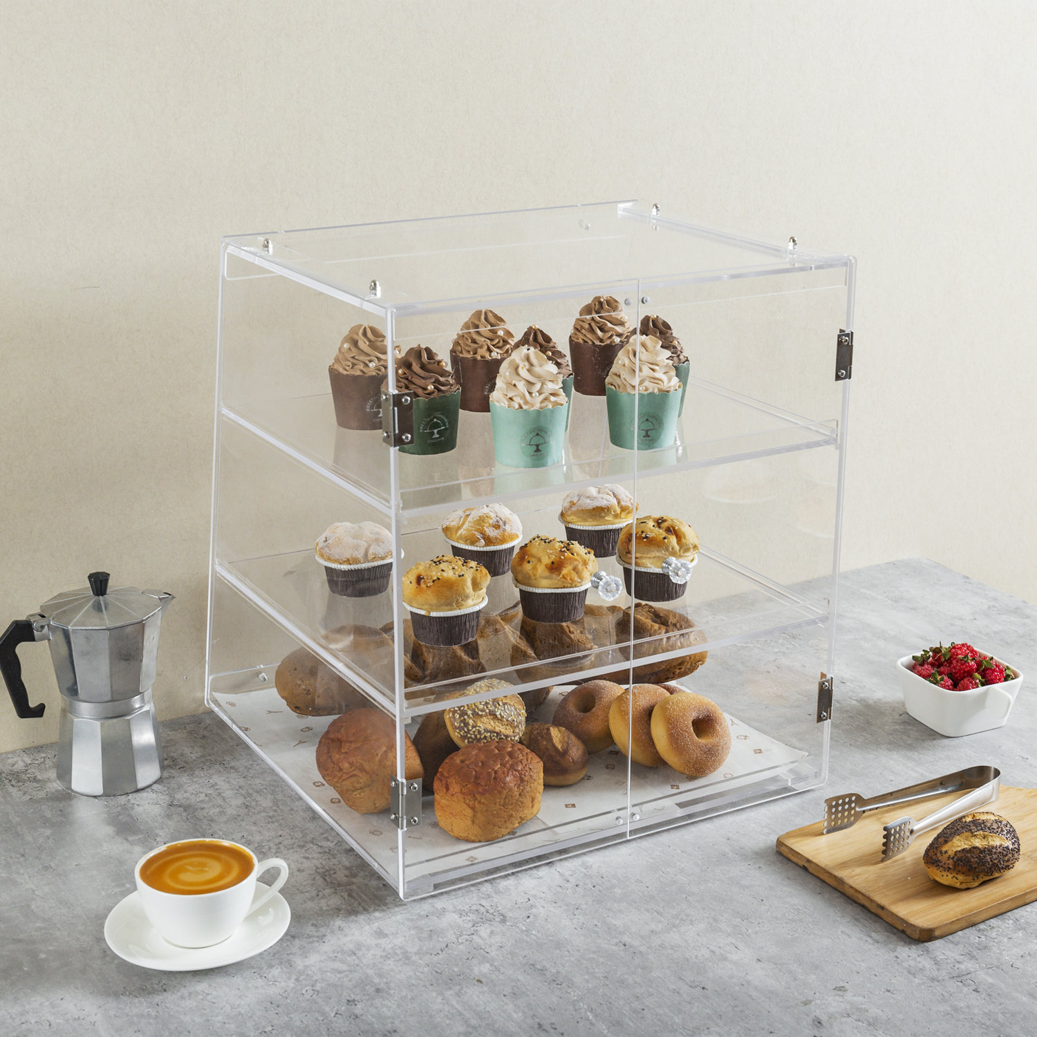 MyGift 3-Tier Acrylic Bakery Retail Display | Wayfair