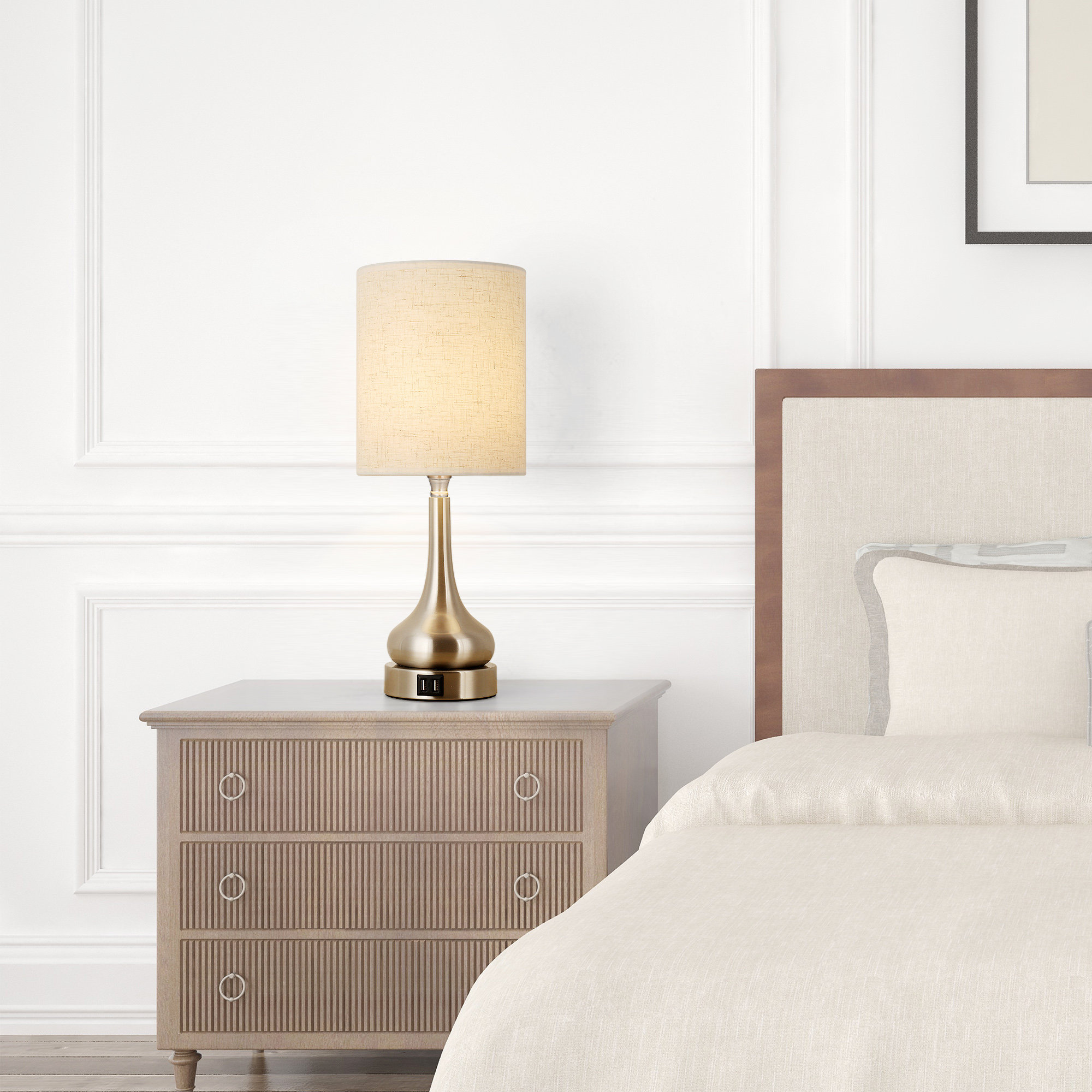 Red Barrel Studio Deux ensembles de lampe de table gourde avec base en ...