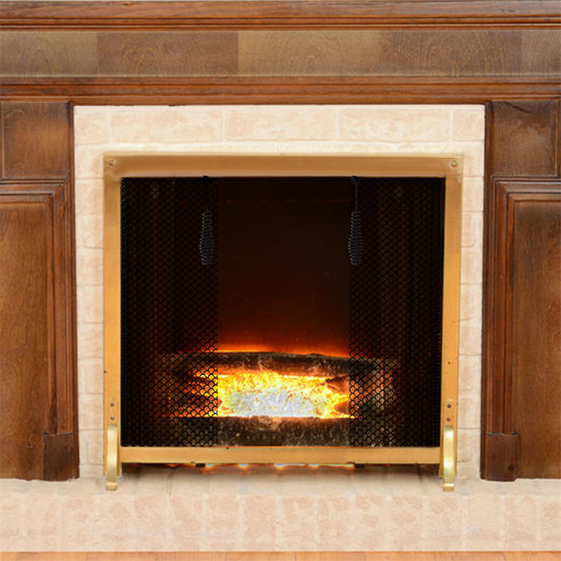 Rebrilliant Manola 2 Panel Steel Fireplace Screen | Wayfair