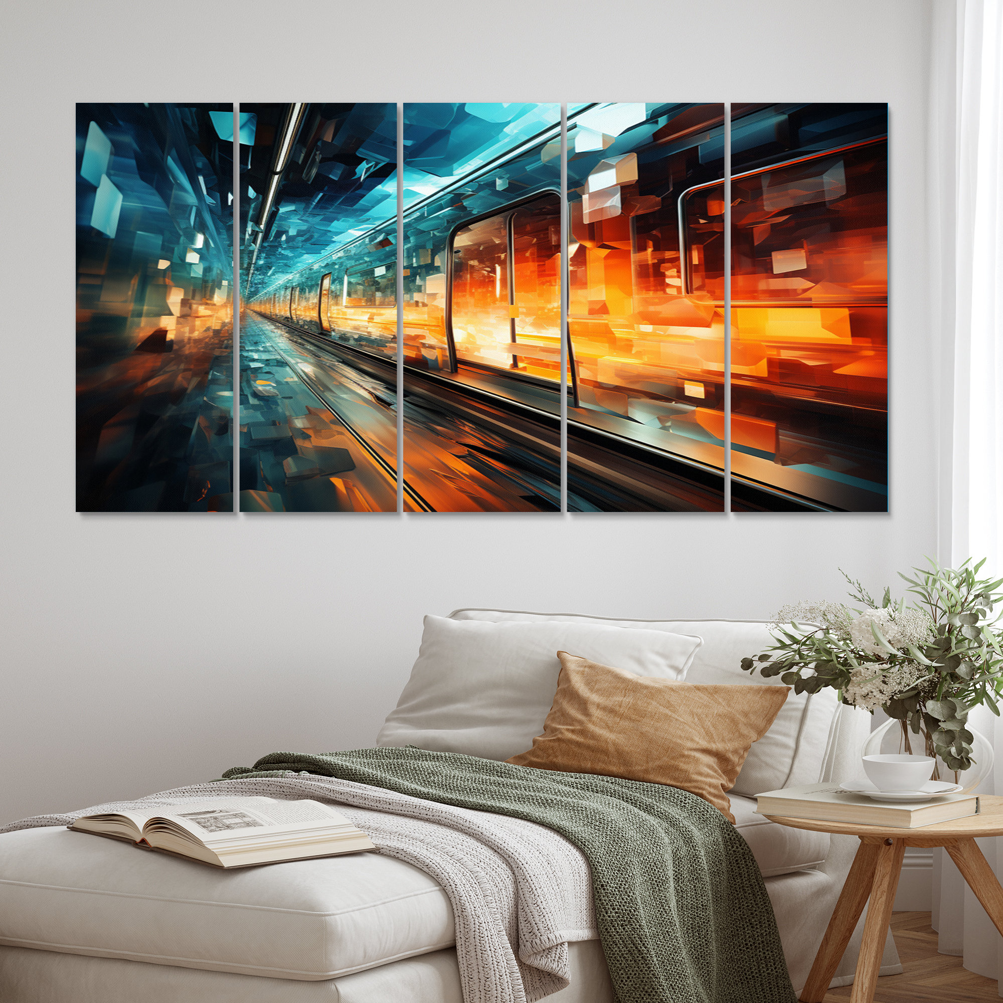 Wrought Studio Abstract Train Translucent Rhythms II - Transportation ...