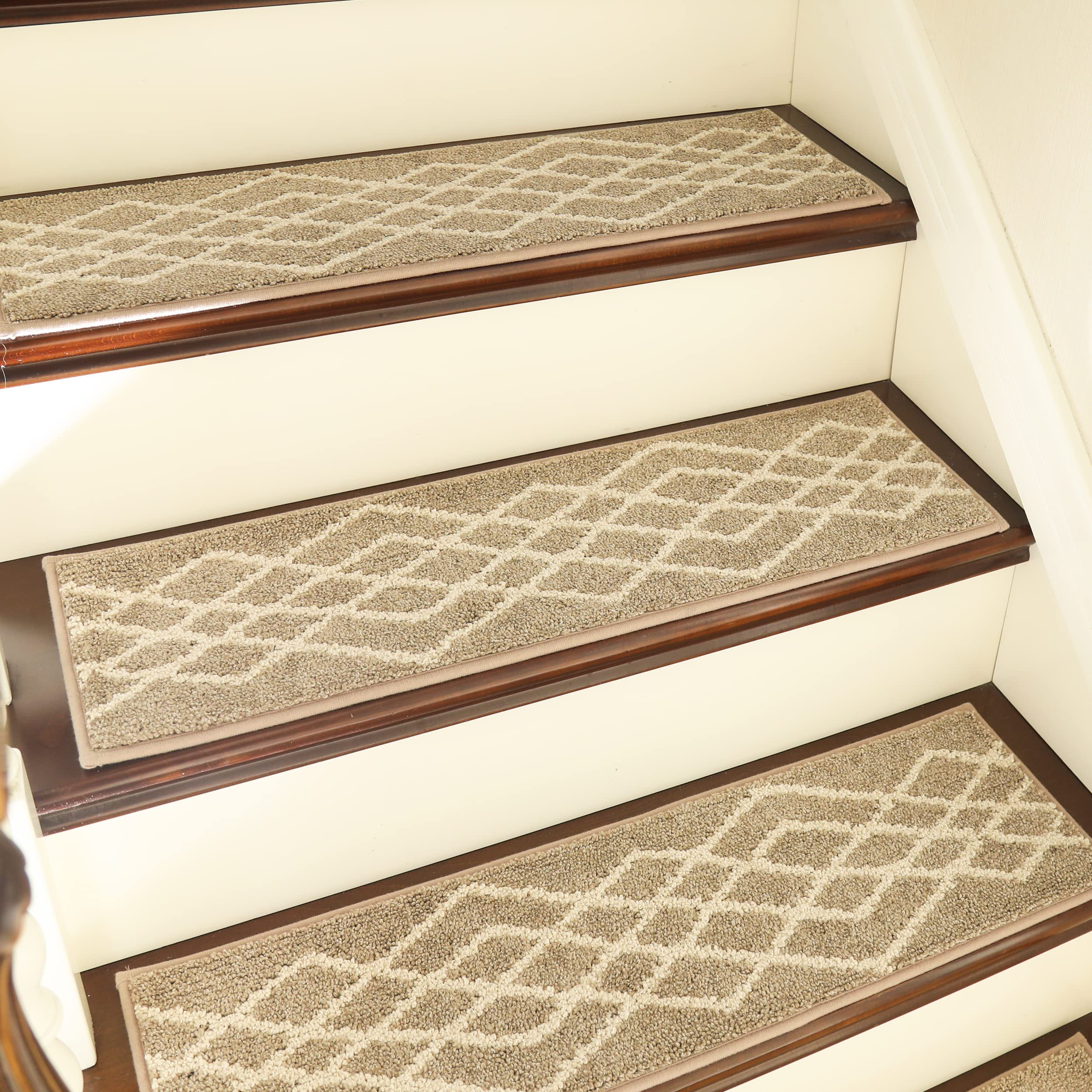 Zeki Shoggy Soft Stair Treads Non-Slip Carpet Mat 28Inx9in Indoor Stair ...