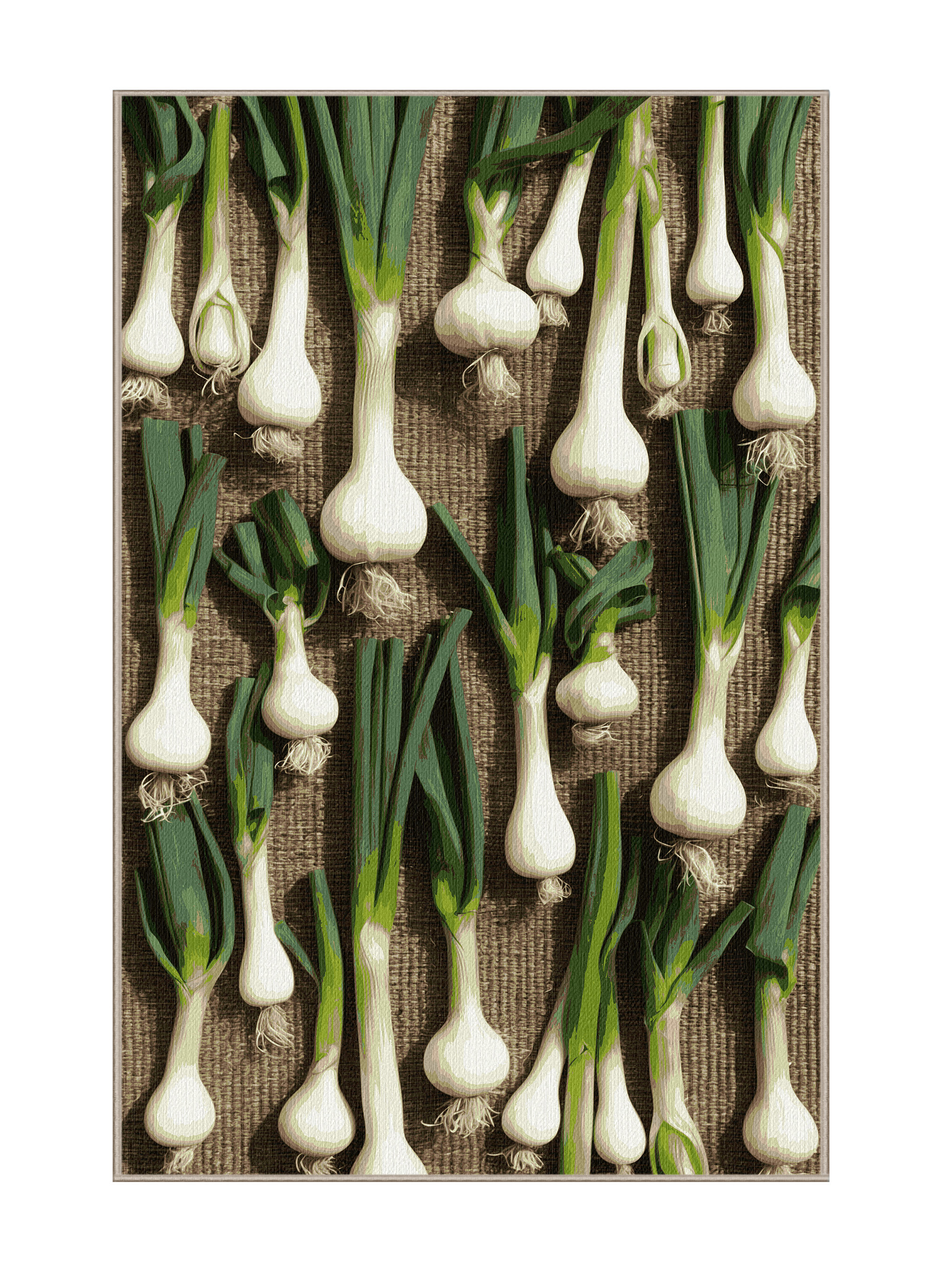 Foundry Select Washable Scallion Onion Vegetables Area Rug | Wayfair