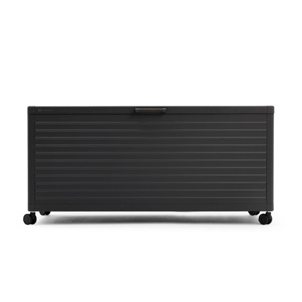 Mirador Outdoor Water Resistant Metal Deck Box With Wheels & Reviews ...