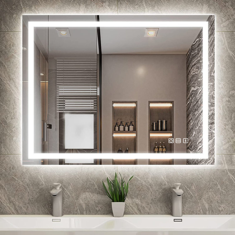 Orren Ellis Brighten Your Bathroom with our LED Bluetooth Mirror ...