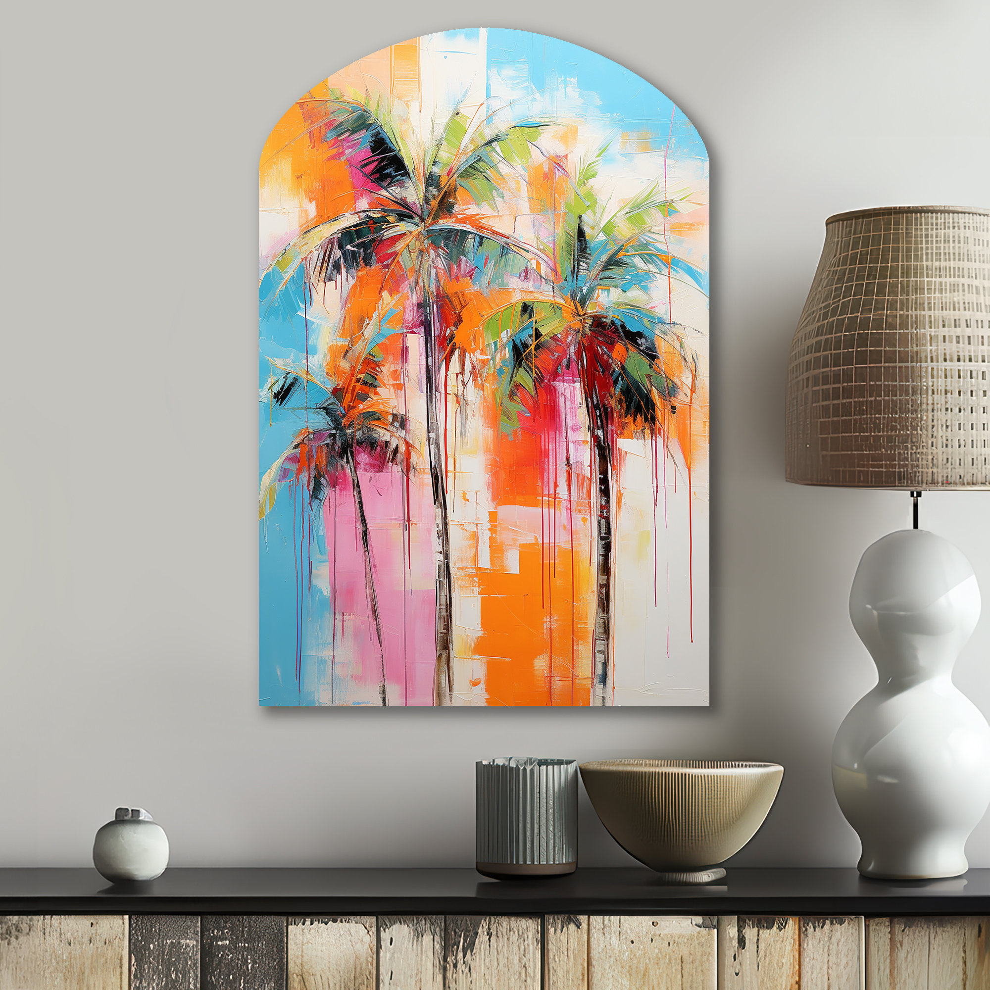 Design Art Palm Trees Palm V - Palms & Palm Trees Arch Shape ...