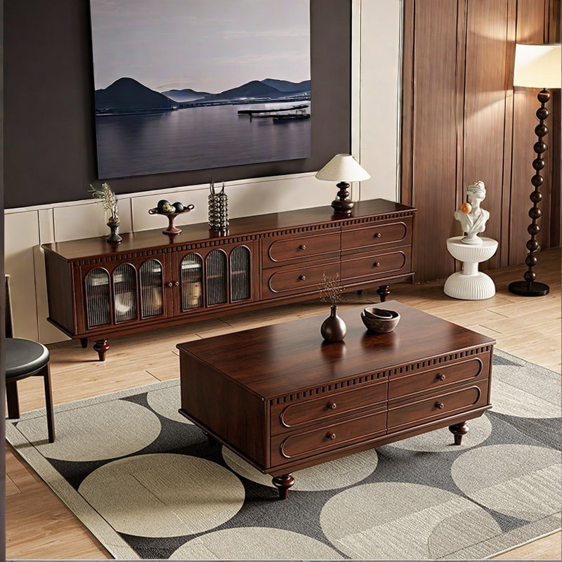 moonlight design TV stand and coffee table combination | Wayfair