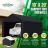 Caravan Canopy Domain 20x10 Foot Carport Tent Sidewalls, Black ...