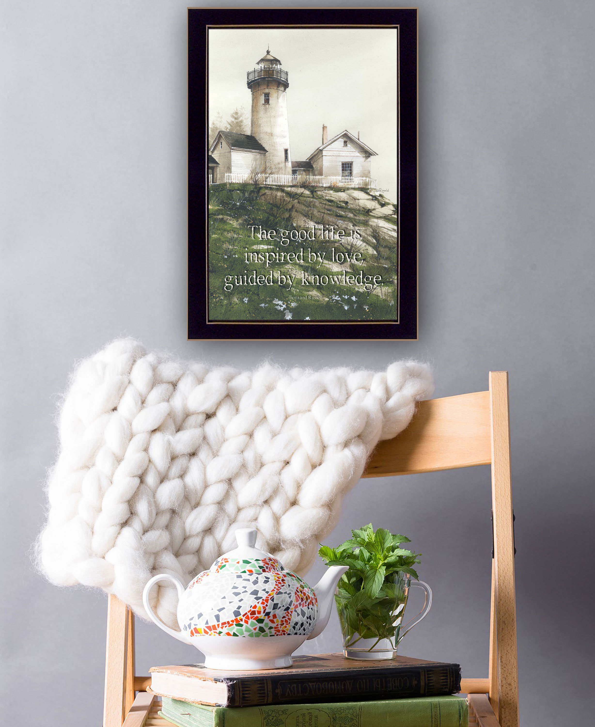 Breakwater Bay Guided By Knowledge Framed Wall Art for Living Room ...