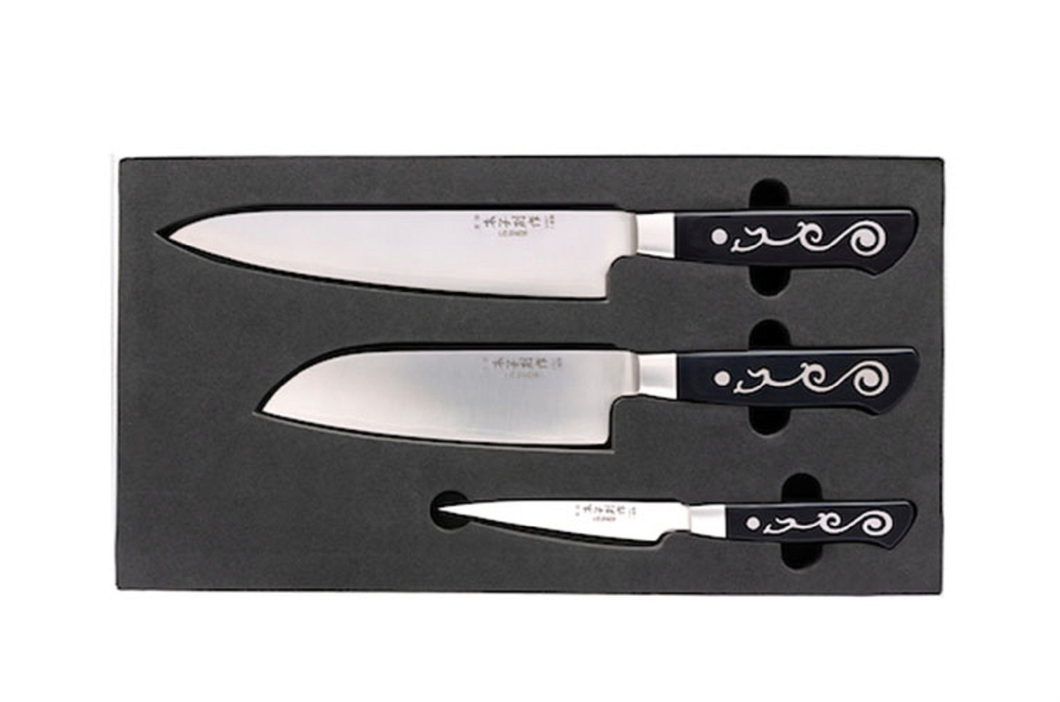 Master Grade I.O. SHEN Master Grade 3 Kitchen Knife Set, Santoku Knife ...