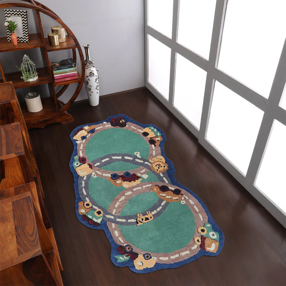 Zoomie Kids Burnham HAND TUFTED WOOL ECO-FRIENDLY AREA RUGS - Green ...