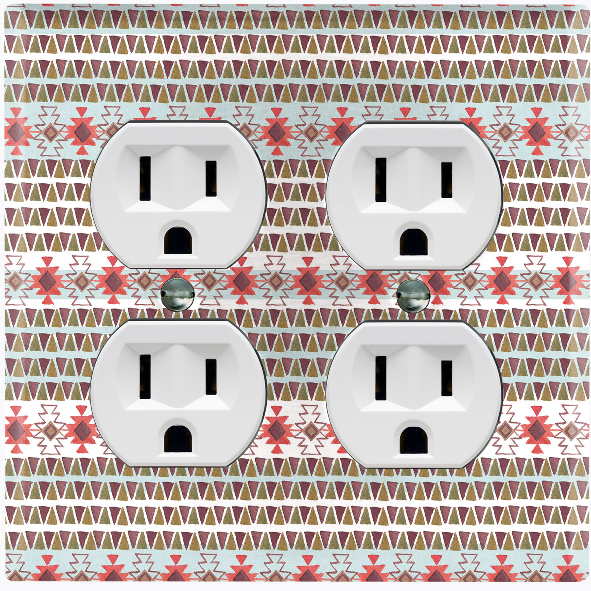 WorldAcc Indian Native Tribal 2-Gang Duplex Outlet Wall Plate | Wayfair