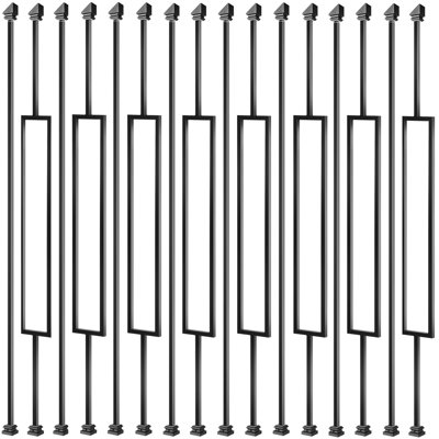 BTERAZ Iron Balusters 10 Pack, Rhomboid | Wayfair