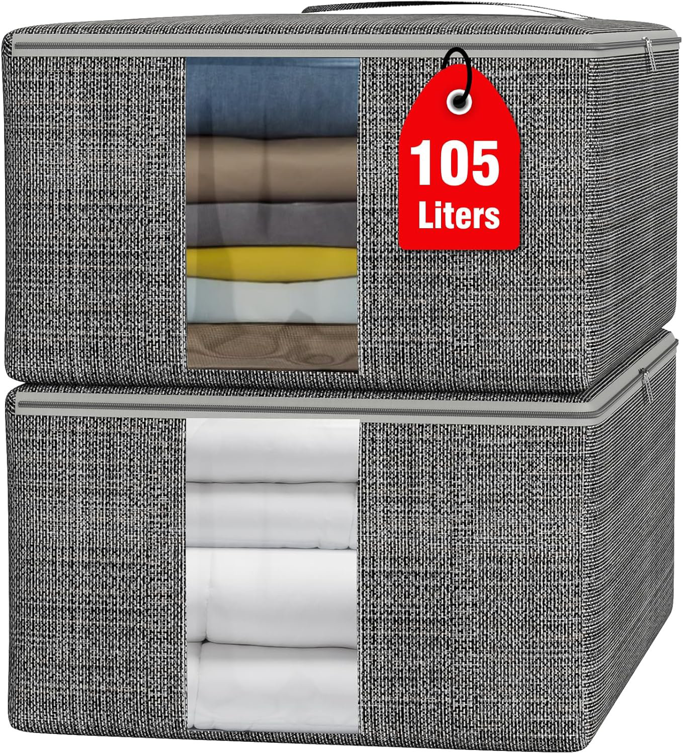 Rebrilliant 105L Foldable Linen Storage Bags For Clothes, Blankets ...