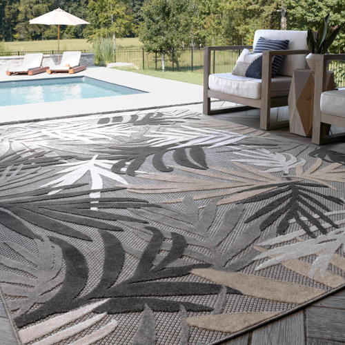 Black Outdoor Rugs You'll Love | Wayfair